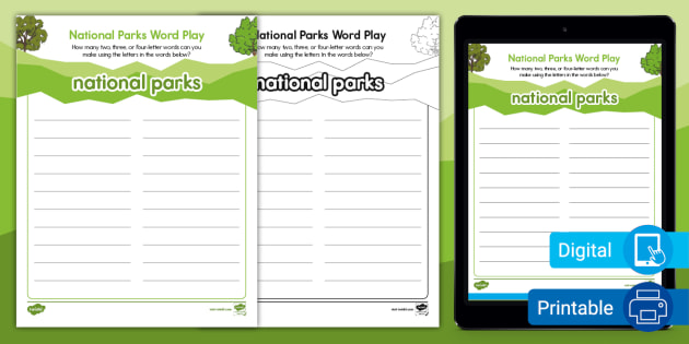 National Parks Word Play Activity | Twinkl USA