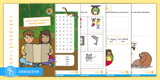 Interactive PDF: Phonics Home Learning Activity Booklet Level 5 Book 2