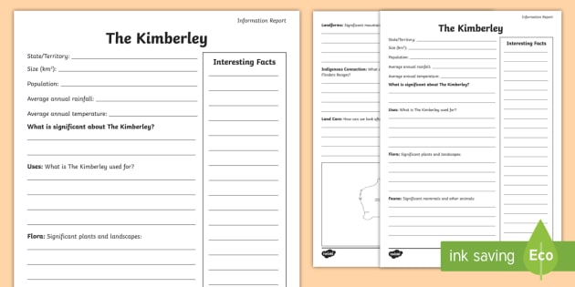 Australian States and Territories – The Kimberley Research Fact File