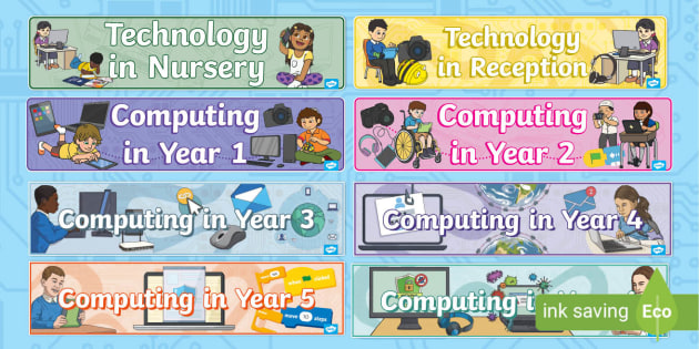 Whole School Computing Banners Pack - Twinkl - KS1/KS2