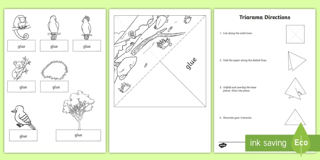 Australian Bush Habitat Triarama Worksheet / Worksheet