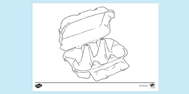 FREE! - Egg Box Colouring Sheet | Colouring | Twinkl Resources