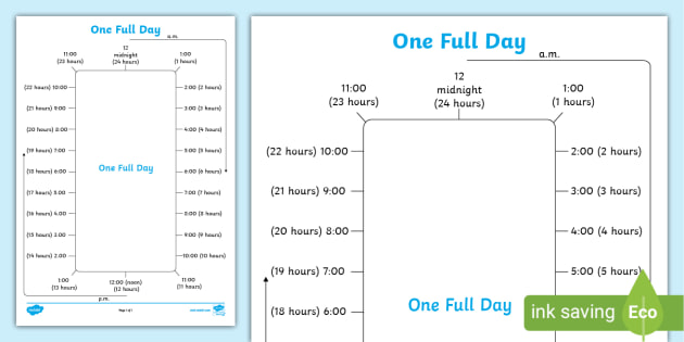 👉 One Full Day - an introduction to 24-hour time