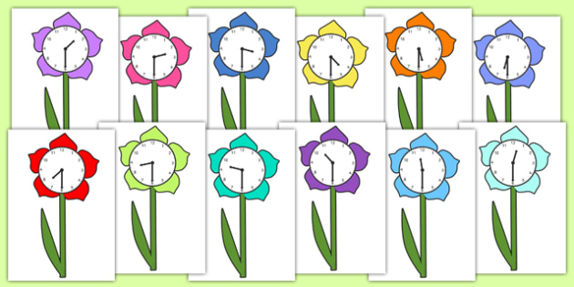Half Past Times on Flowers (teacher made)