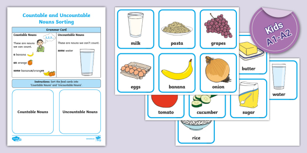 Countable And Uncountable Nouns Worksheet Free Esl Printable