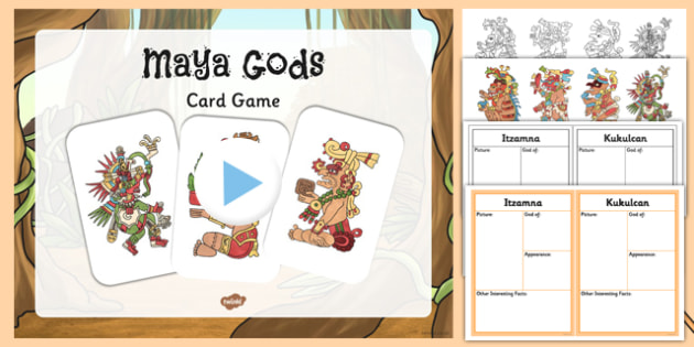 Maya Gods Card Game Teaching Pack (teacher made)