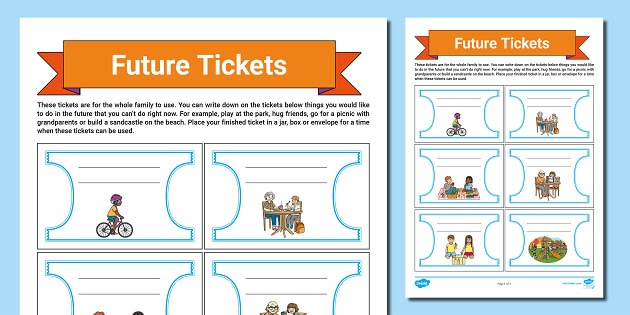 Future Tickets Template for Children: Teacher-Made Printable