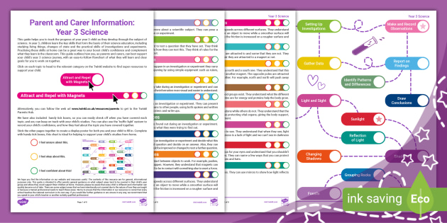 A Parent Guide to Year 3 Science (Teacher-Made)