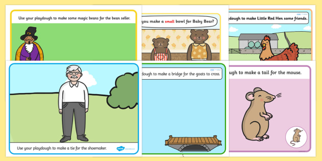 Traditional Tales Playdough Mats Pack (teacher made)