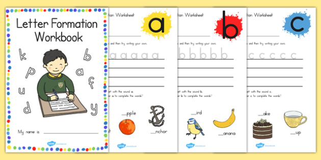 Letter Formation Workbook - australia, letter formation, workbook