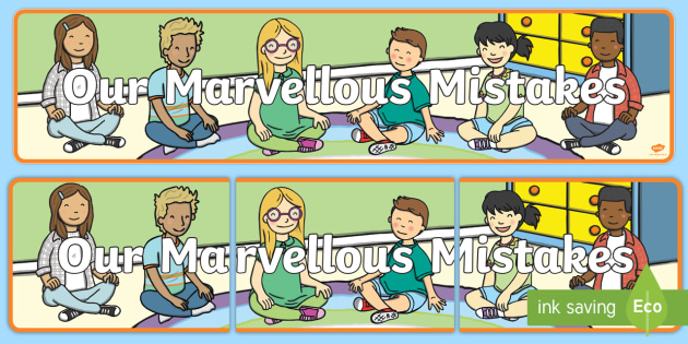 Growth Mindset Marvellous Mistakes Display Banner-Australia