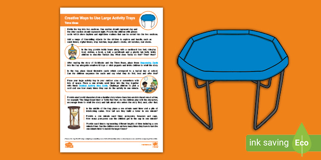👉 EYFS Creative Ways to Use Large Activity Trays: Time