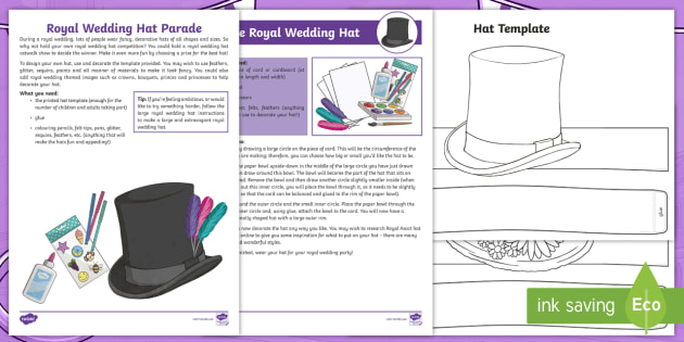 Royal Wedding Hat Parade Activity (teacher made)