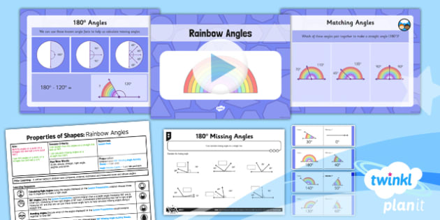 PlanIt Maths Y5 Properties of Shapes Lesson Pack 180 degree Angles