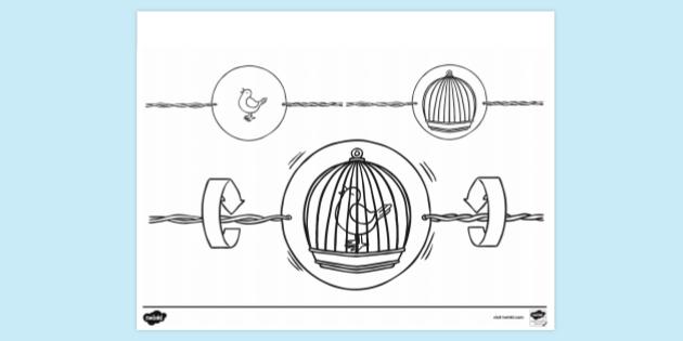 FREE! - Thaumatrope Action Colouring | Colouring Sheets
