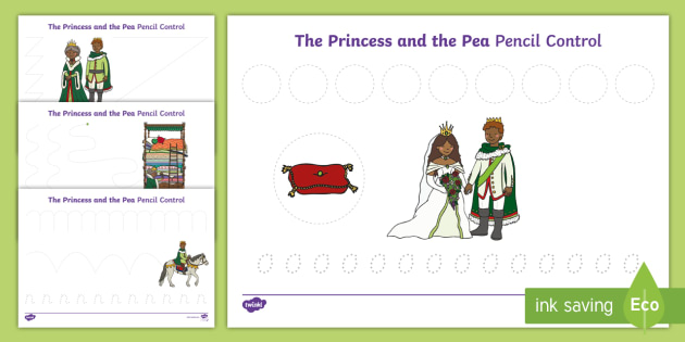 The Princess and the Pea Pencil Control Worksheet / Worksheets