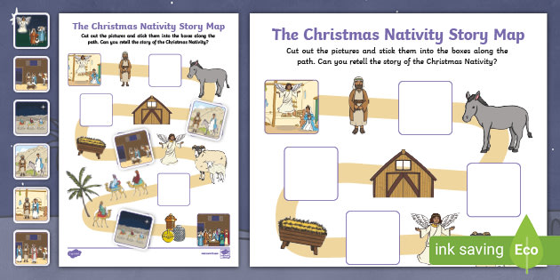 Christmas Cut and Stick Nativity Story Activity