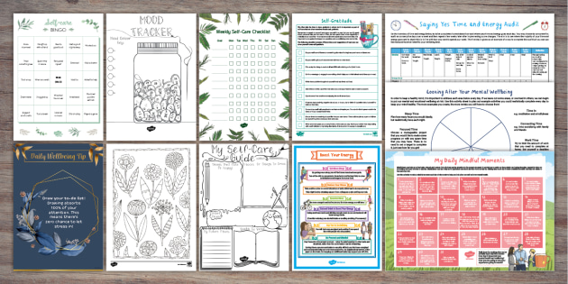 Self-Care Printables Pack | Twinkl Party (teacher made)