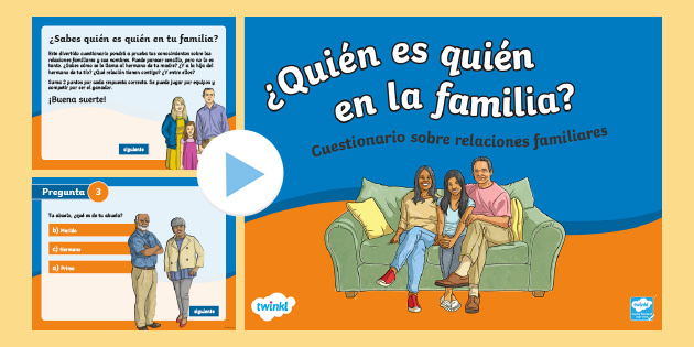 Cuestionario: ¿Quién es quién en la familia?