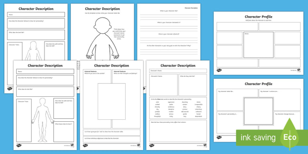 KS2 Character Description Template Activity Set