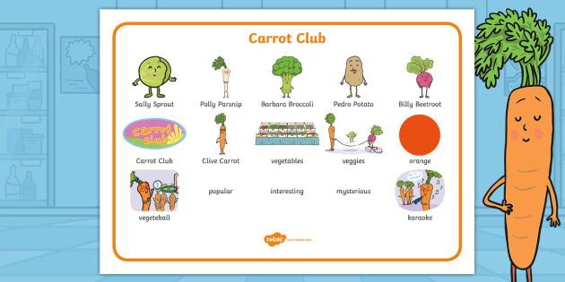 Carrot Club Word Mat