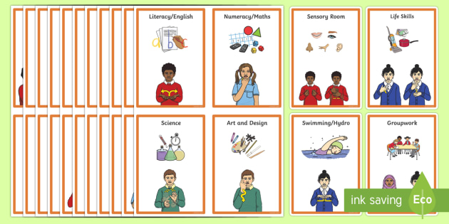 BSL SEN Class Visual Timetable (teacher made)