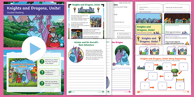 FREE! - Knights and Dragons, Unite! Guided Reading Pack