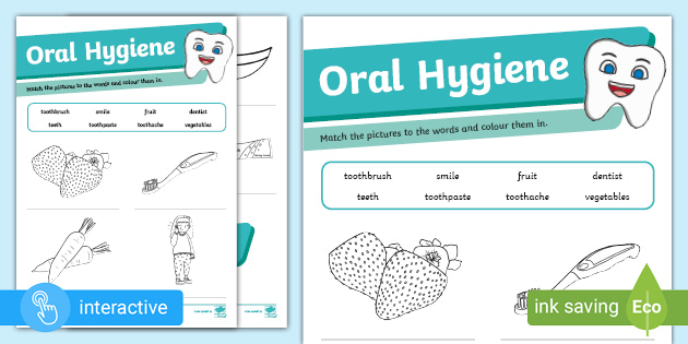 Oral Hygiene Worksheet