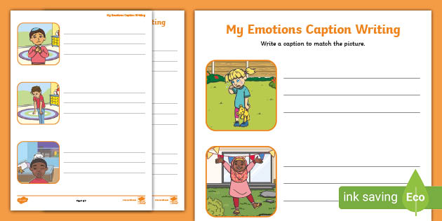 My Emotions Caption Writing Activity (teacher made)