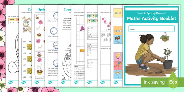 Year 4 Spring-Themed Maths Activity Booklet