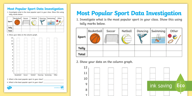 Year 2 Collecting and Graphing Data Worksheet