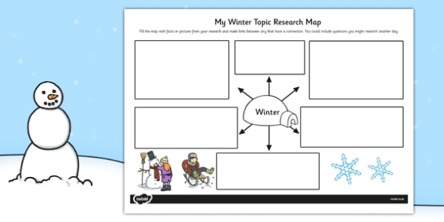 Winter Topic Research Map (teacher made)