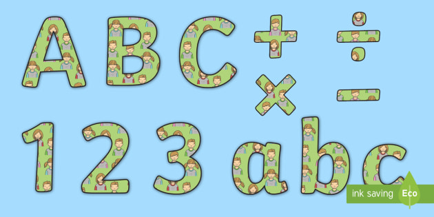 👉 Smiling People Themed Display Lettering (teacher made)