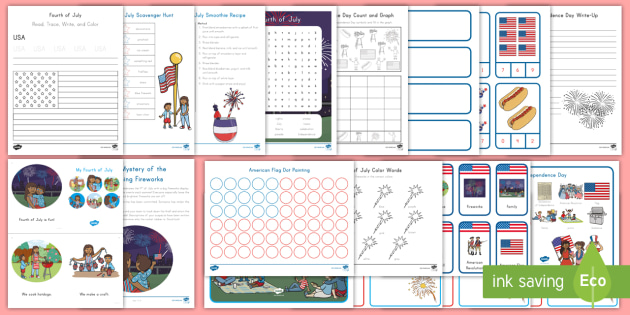 K-2nd Fourth of July Activity Pack | Independence Day