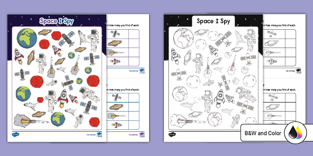 Space I Spy Activity (teacher made)