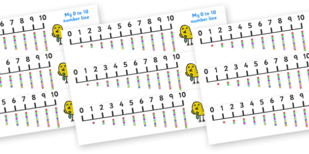 Number Line Counters (0-10) (teacher made)