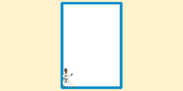 FREE! - Karate Page Border | Page Borders | Twinkl Resources