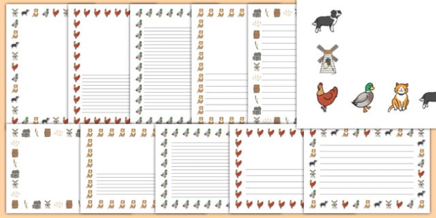 Little Red Hen Page Borders (teacher made)