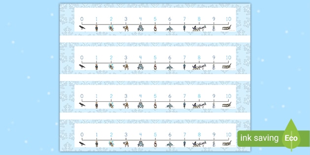 The Snow Queen Story Number Line 0-10 (teacher made)