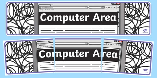 👉 Computer Area Display Banner (Teacher-Made)