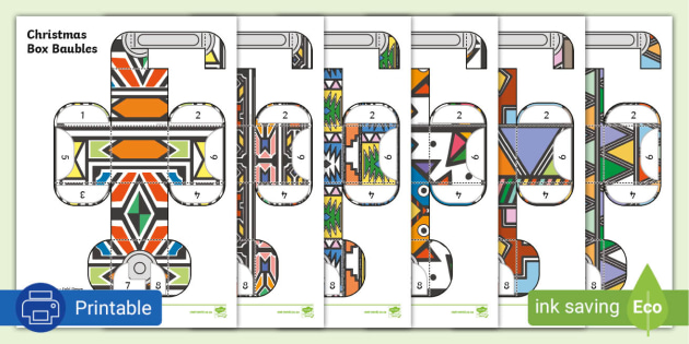 Ndebele Christmas Decorations | Ndebele Art | Printable