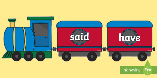 Phase 4 Phonics Tricky Words Train