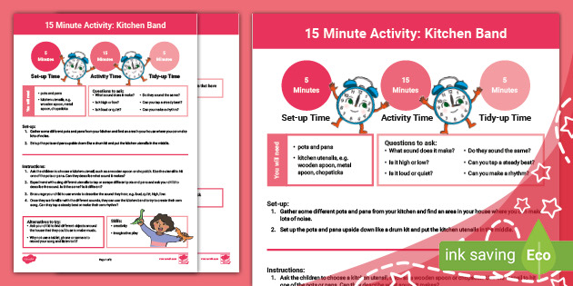 👉 15-Minute Activity: Kitchen Band (teacher made)