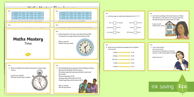 Year 3 Time Maths Questions Mastery Challenge Cards KS2 Year 3 Time Maths Questions Mastery Challenge Cards KS2