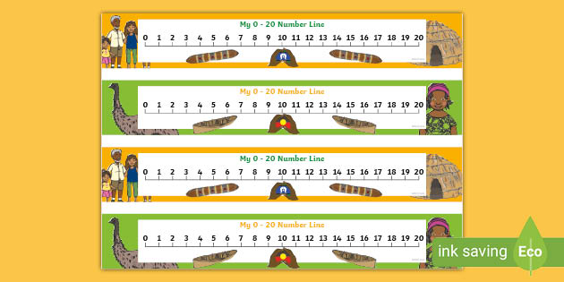 Aboriginal and Torres Strait Islander People Number Line 0-20