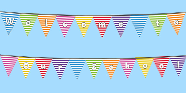 👉 Welcome to Our School Display Bunting (teacher made)