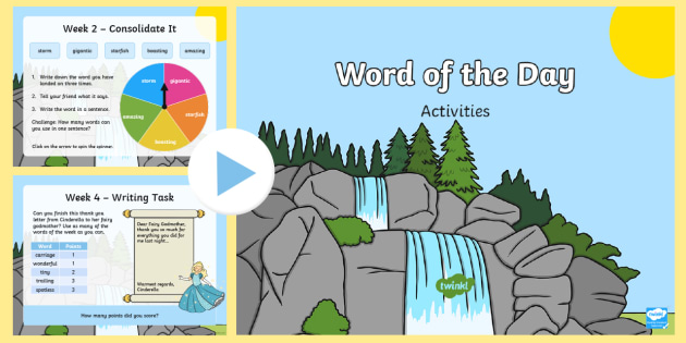 Year 1 Word of the Day Autumn 1 PowerPoint