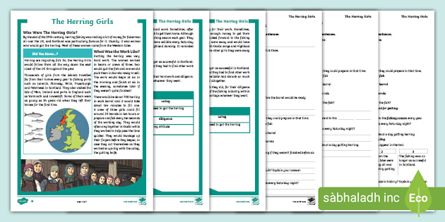 The Herring Girls Differentiated Reading Comprehension