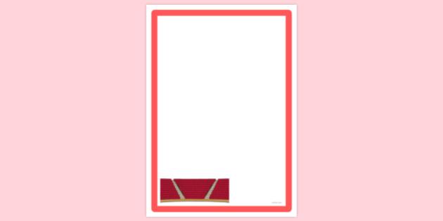 FREE! - Theatre or Circus Seats Page Border | Page Borders | Twinkl