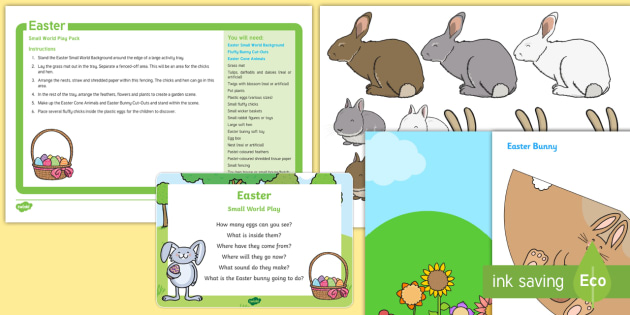 Easter Small World Play Idea and Printable Resource Pack